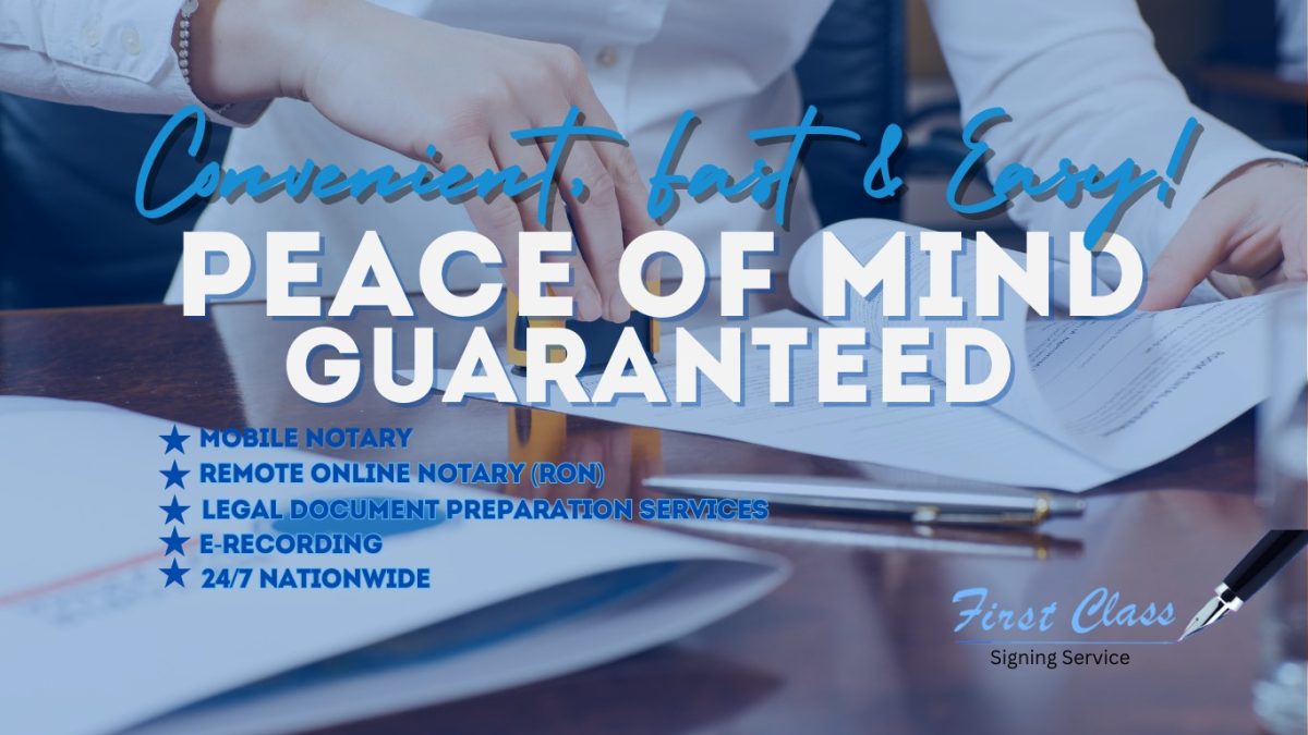 Mobile Notary & Remote Online Notarization | Texas | First Class ...