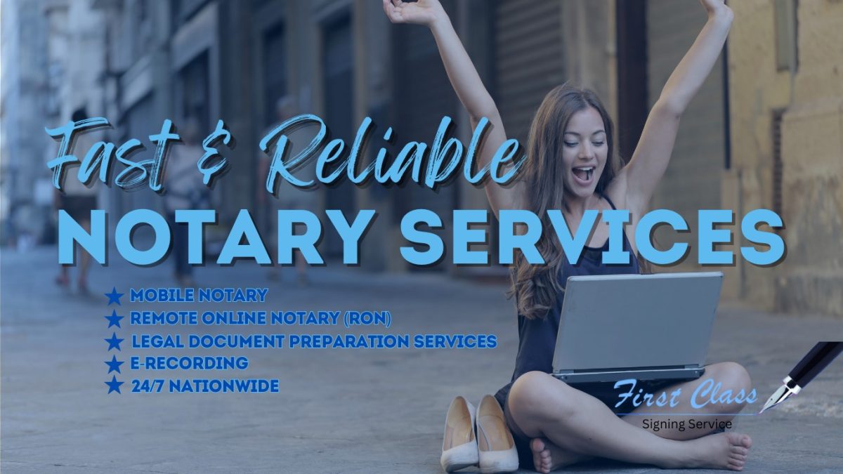 Mobile Notary & Remote Online Notarization | New Jersey | First Class Signing Service